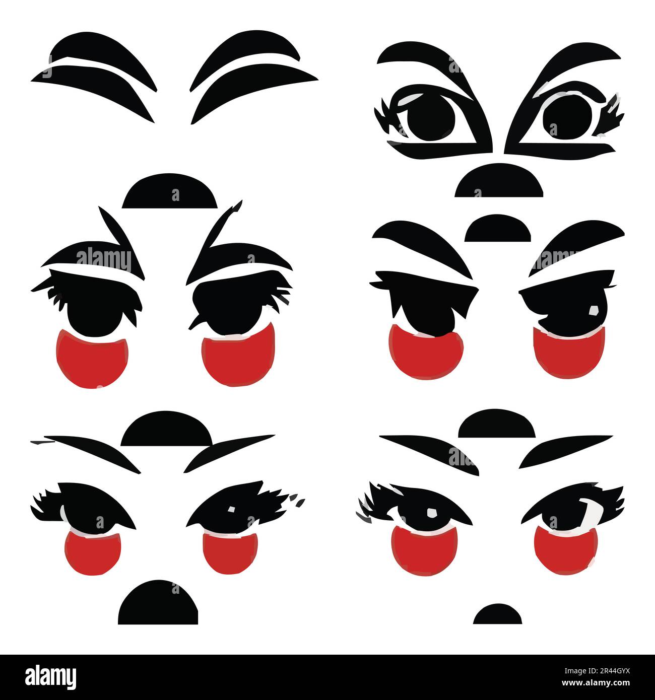 Set of eyes face expressions vector file Stock Vector Image & Art - Alamy