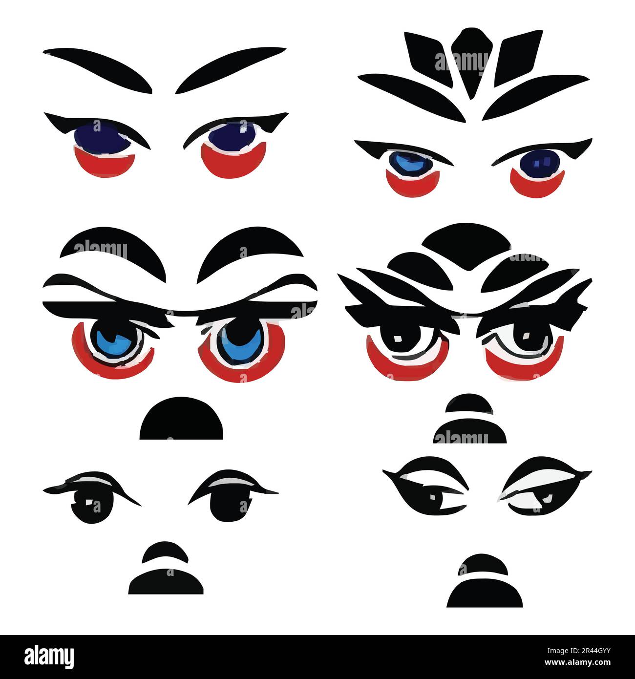 Set of eyes face expressions vector file Stock Vector Image & Art - Alamy