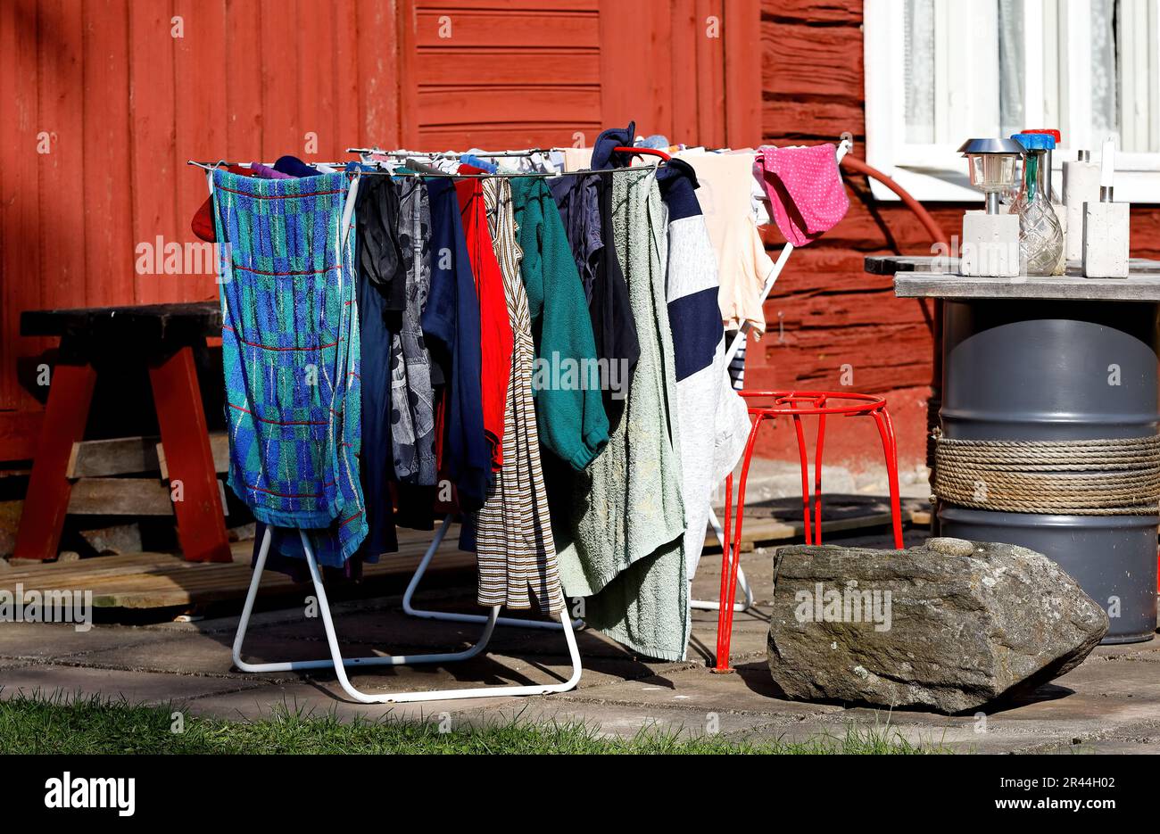 Old drying rack hi-res stock photography and images - Alamy