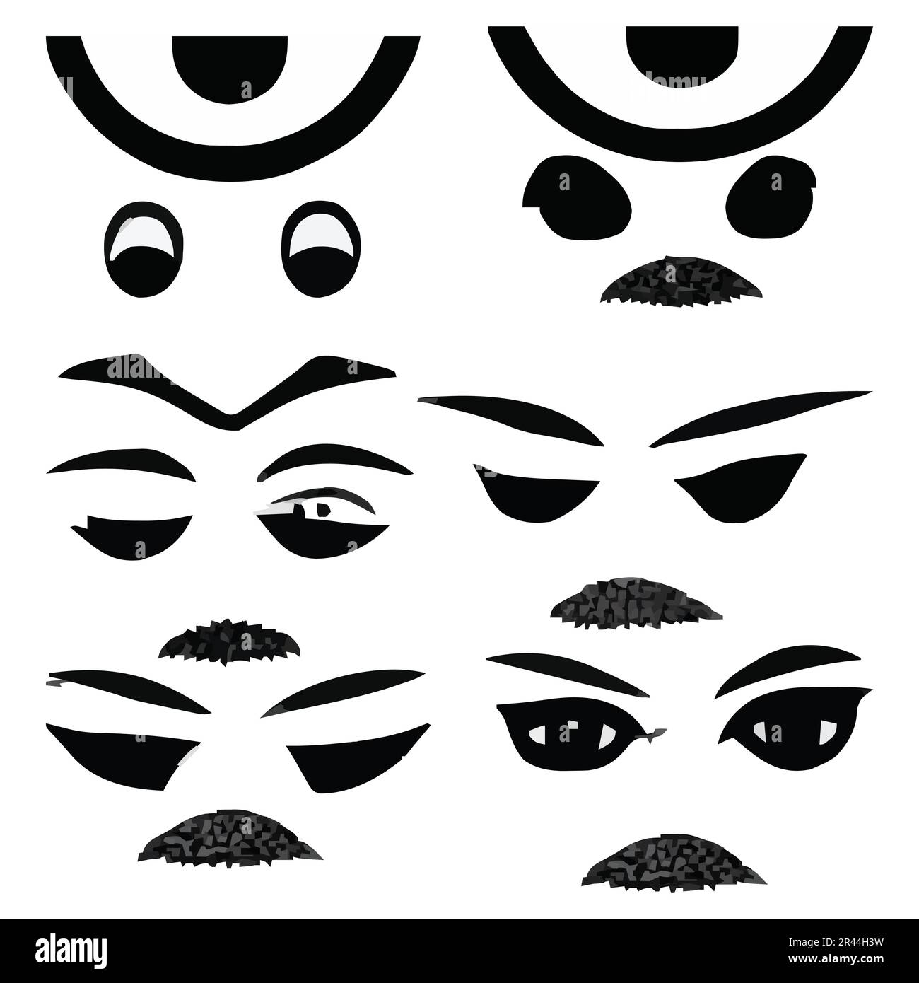 Set of eyes face expressions vector file Stock Vector Image & Art - Alamy