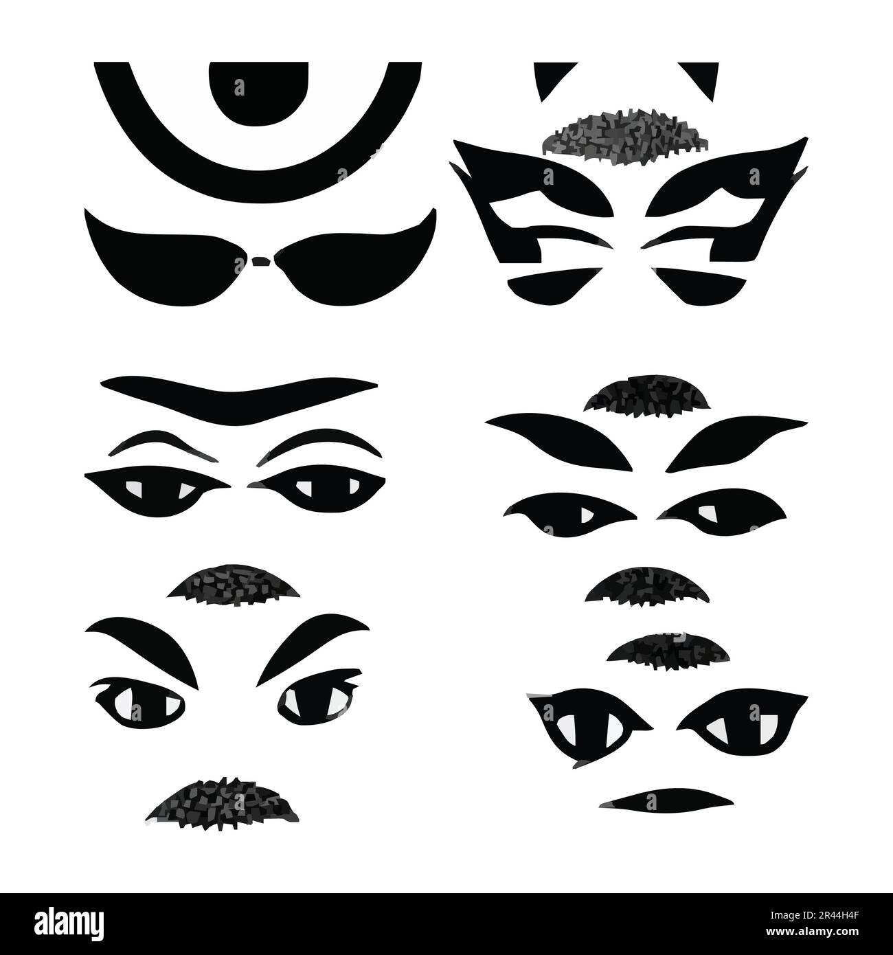 Set of eyes face expressions vector file Stock Vector Image & Art - Alamy