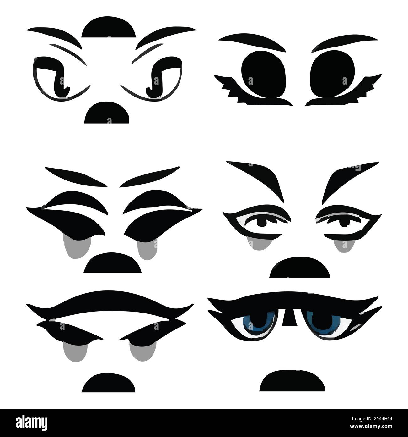 Set of eyes face expressions vector file Stock Vector Image & Art - Alamy