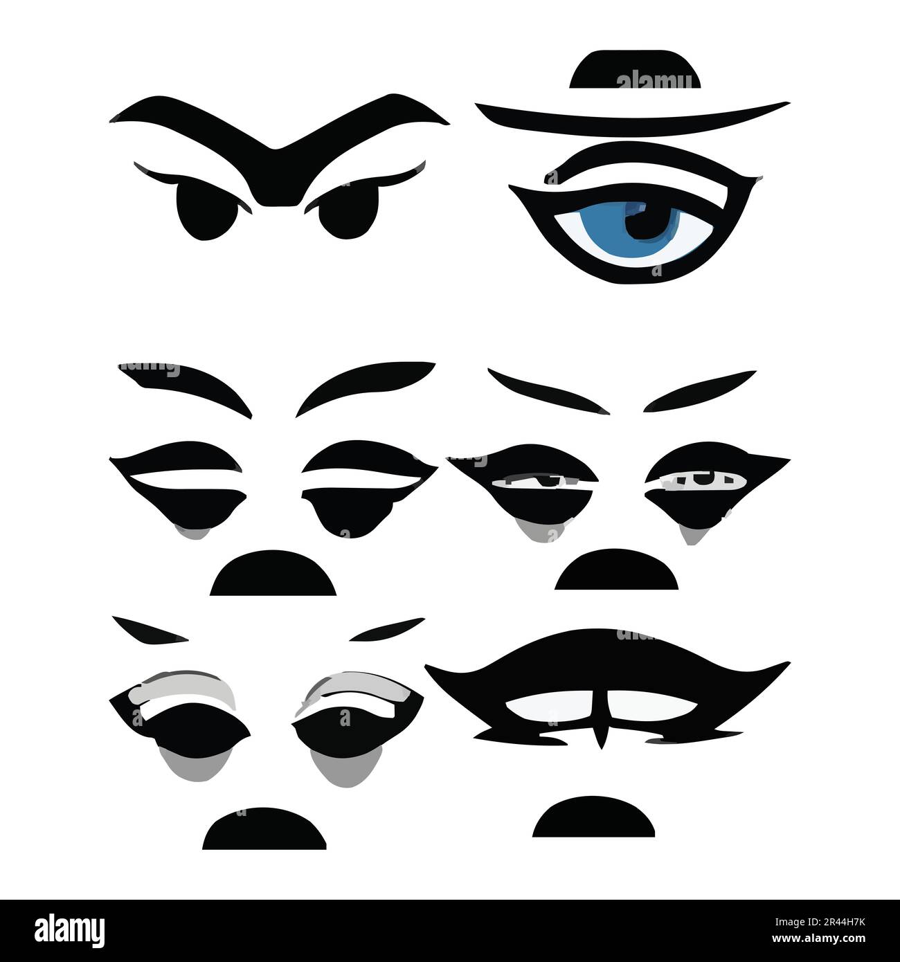 Set of eyes face expressions vector file Stock Vector Image & Art - Alamy