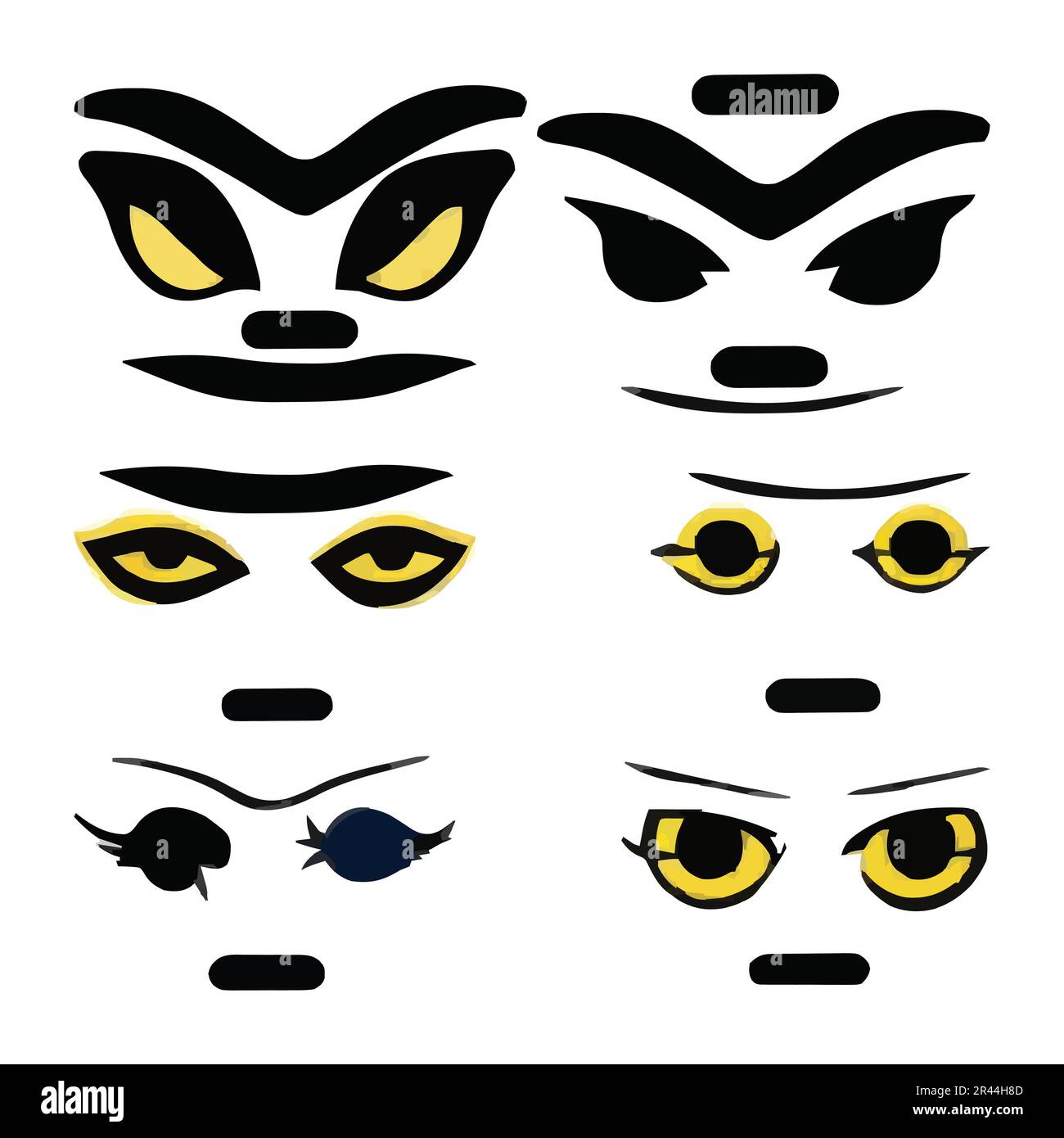 Set of eyes face expressions vector file Stock Vector Image & Art - Alamy