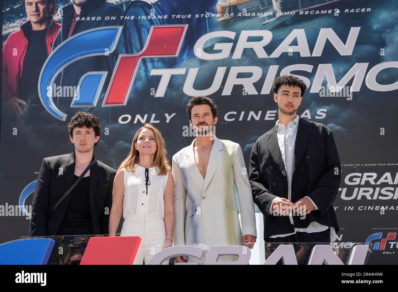 Maximilian Mundt, from left, Geri Halliwell, Orlando Bloom and Archie ...