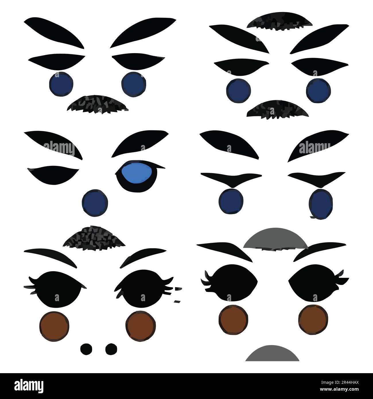 Set of eyes face expressions vector file Stock Vector Image & Art - Alamy