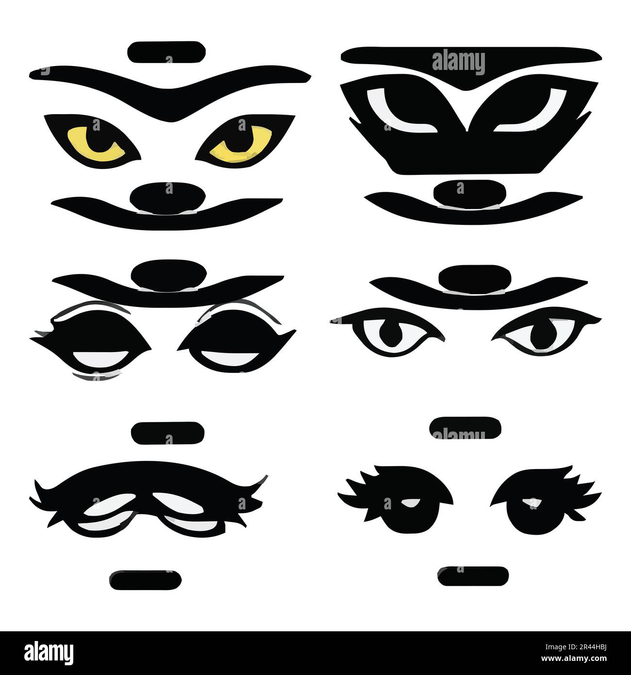 Set of eyes face expressions vector file Stock Vector Image & Art - Alamy