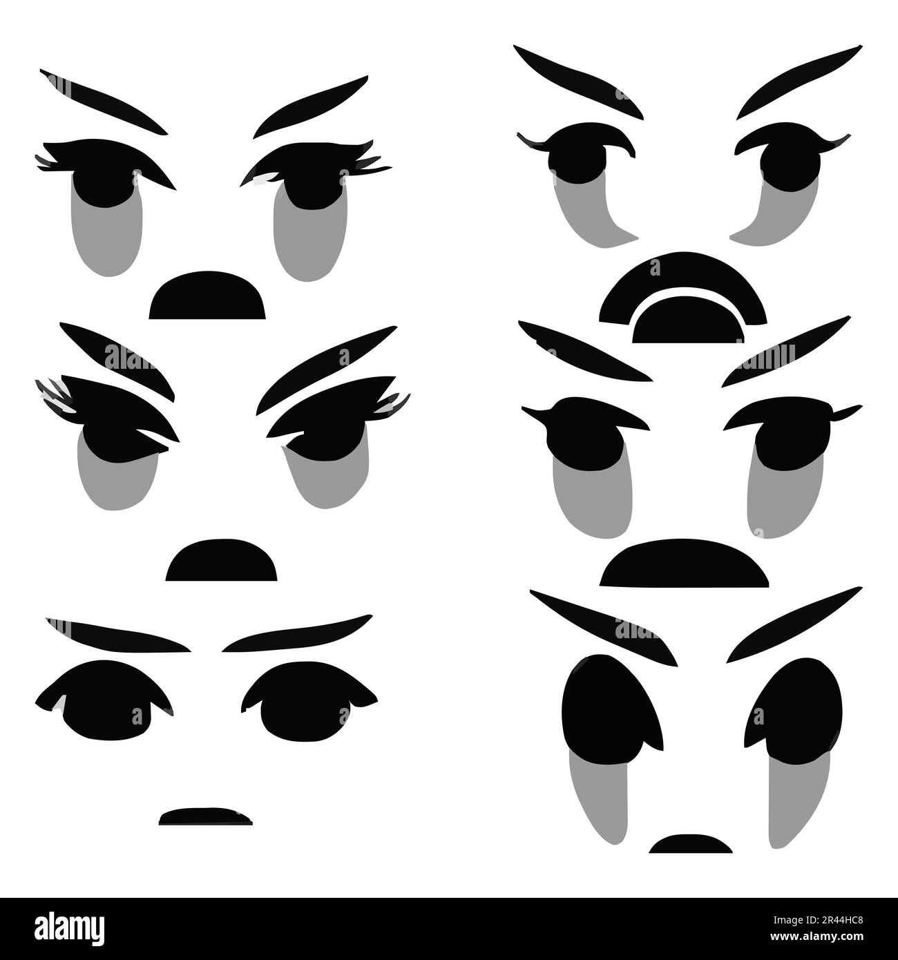 Set of eyes face expressions vector file Stock Vector Image & Art - Alamy