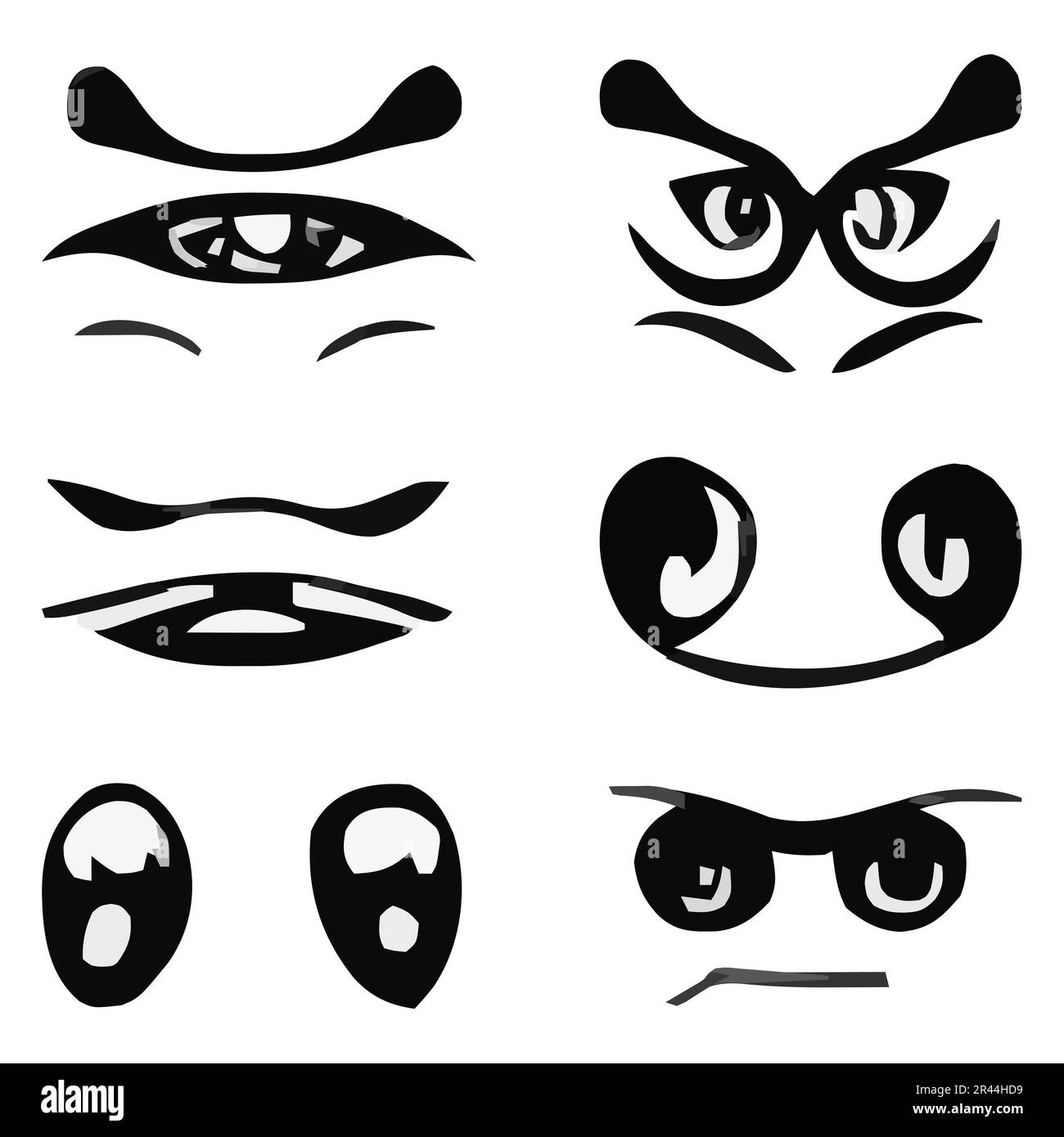 Set of eyes face expressions vector file Stock Vector Image & Art - Alamy