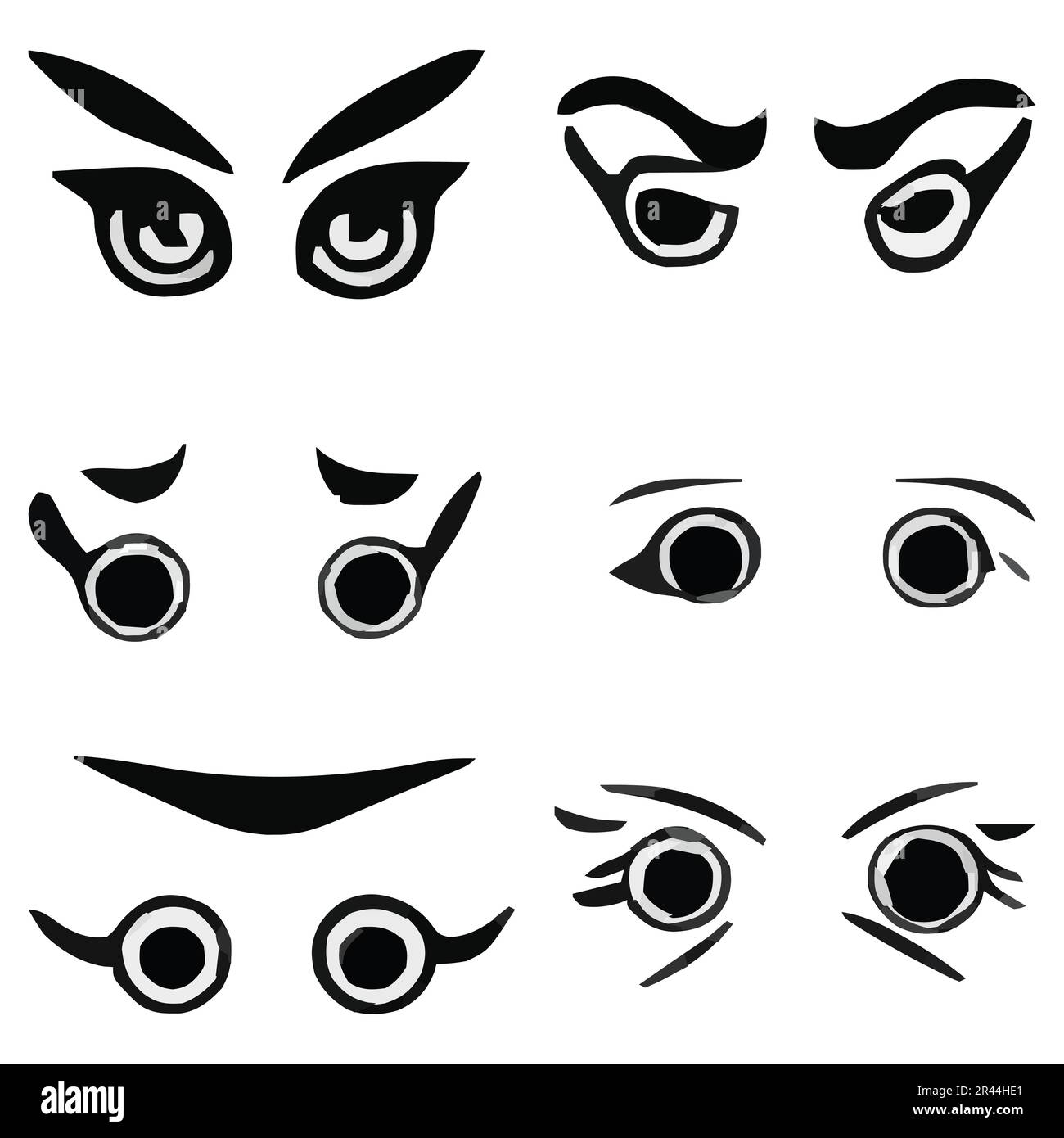 Set of eyes face expressions vector file Stock Vector Image & Art - Alamy