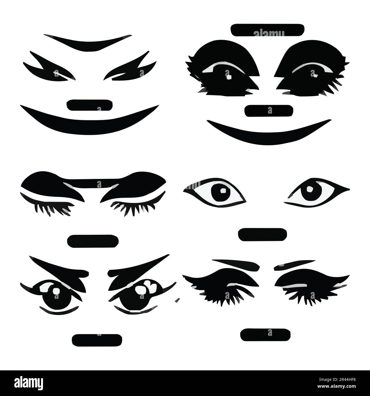 Set of eyes face expressions vector file Stock Vector Image & Art - Alamy