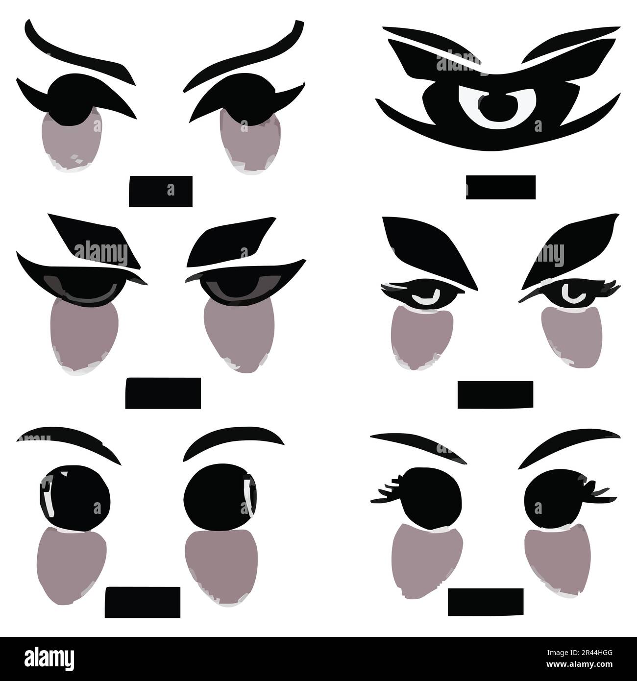 Set of eyes face expressions vector file Stock Vector Image & Art - Alamy