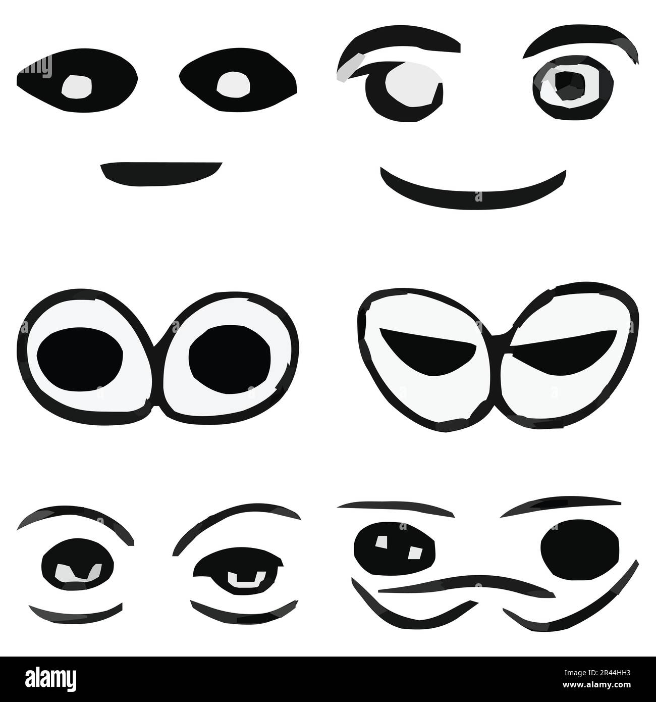 Set of eyes face expressions vector file Stock Vector Image & Art - Alamy