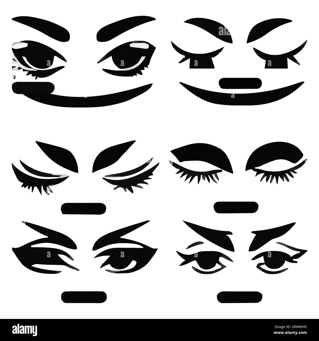 Set of eyes face expressions vector file Stock Vector Image & Art - Alamy
