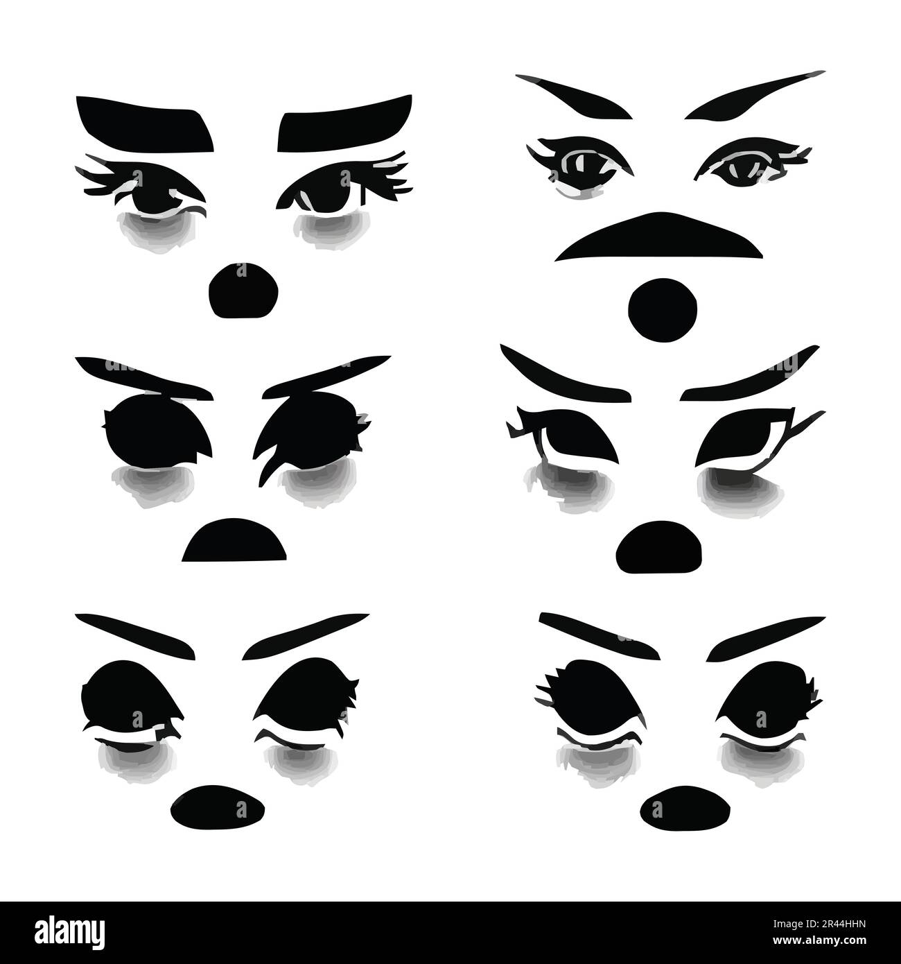 Set of eyes face expressions vector file Stock Vector Image & Art - Alamy