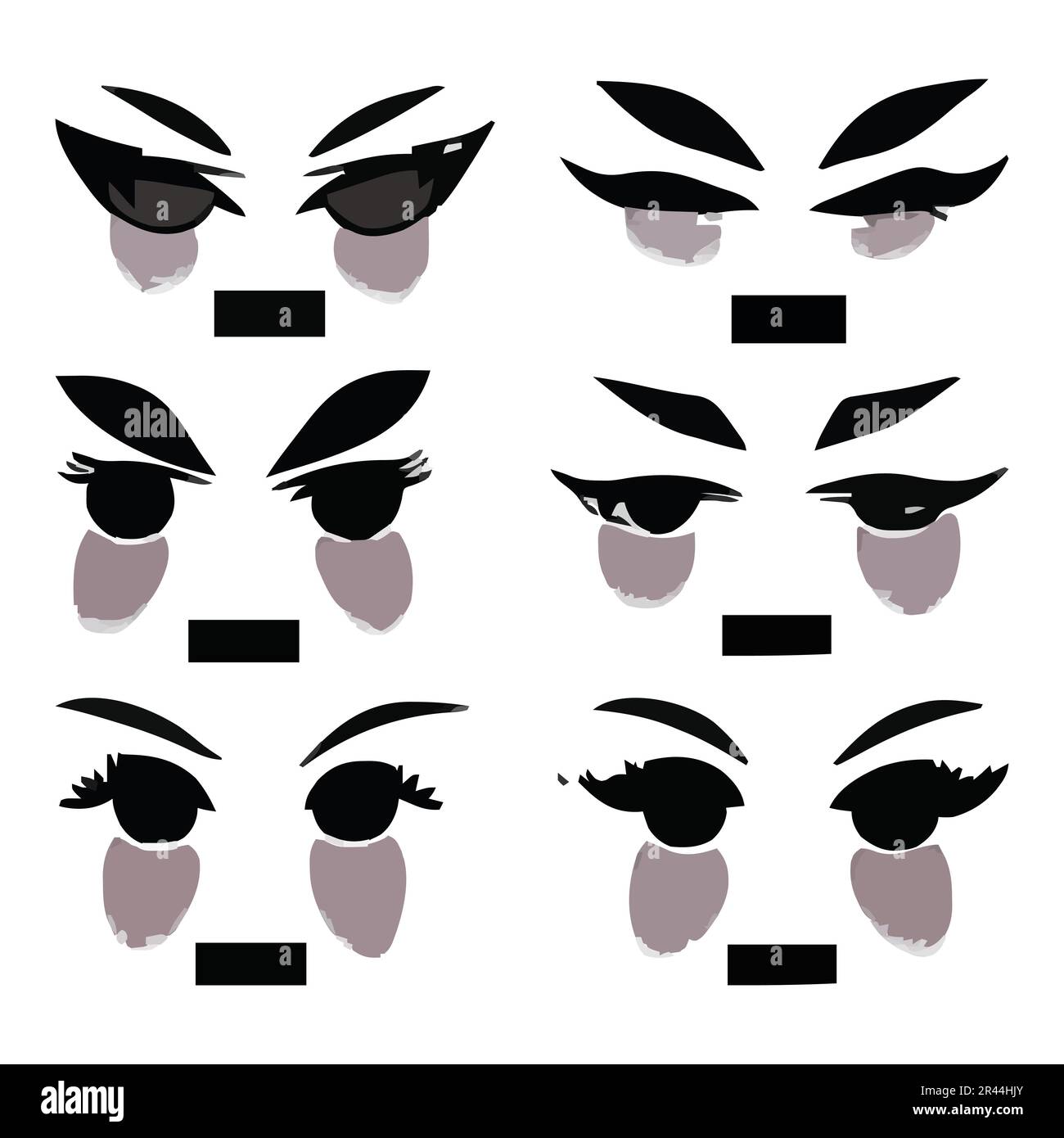 Set of eyes face expressions vector file Stock Vector Image & Art - Alamy