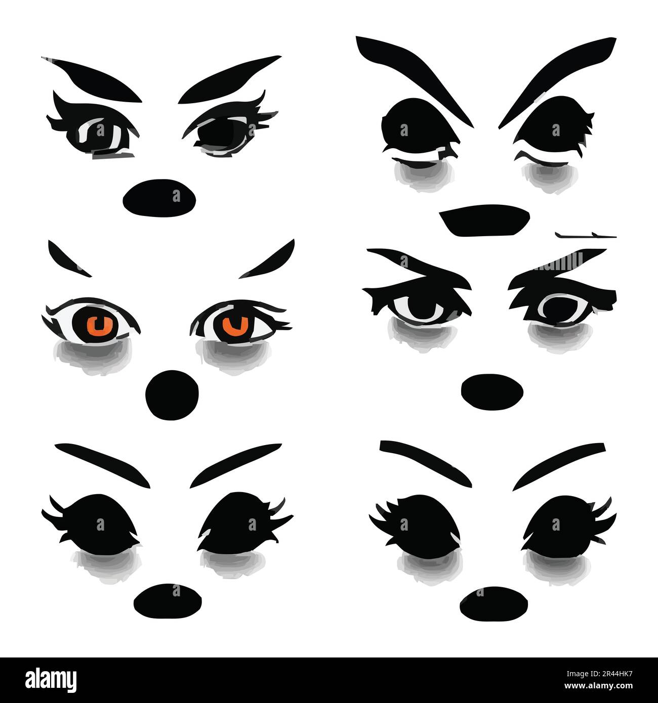 Set of eyes face expressions vector file Stock Vector Image & Art - Alamy