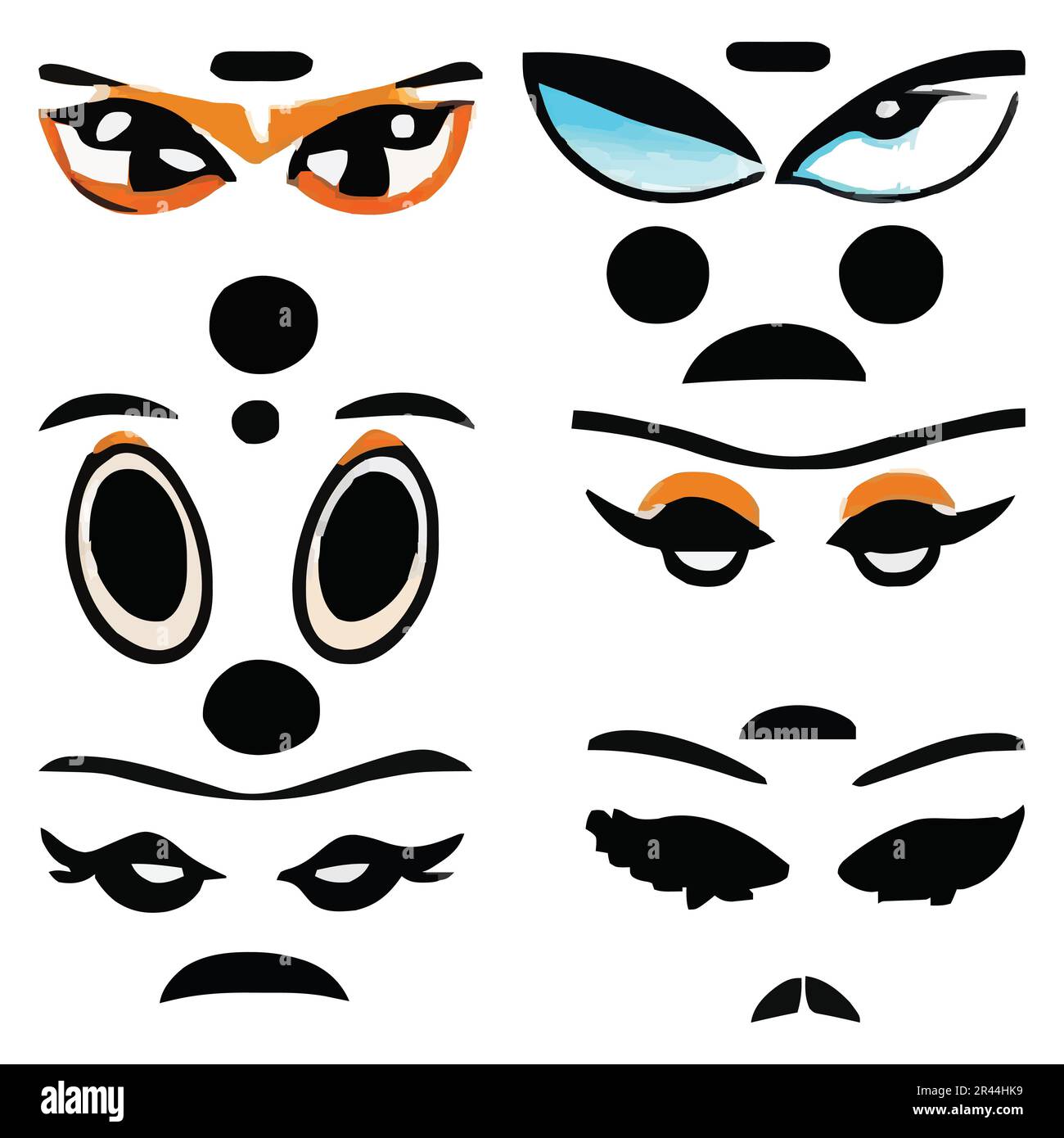 Set of eyes face expressions vector file Stock Vector Image & Art - Alamy