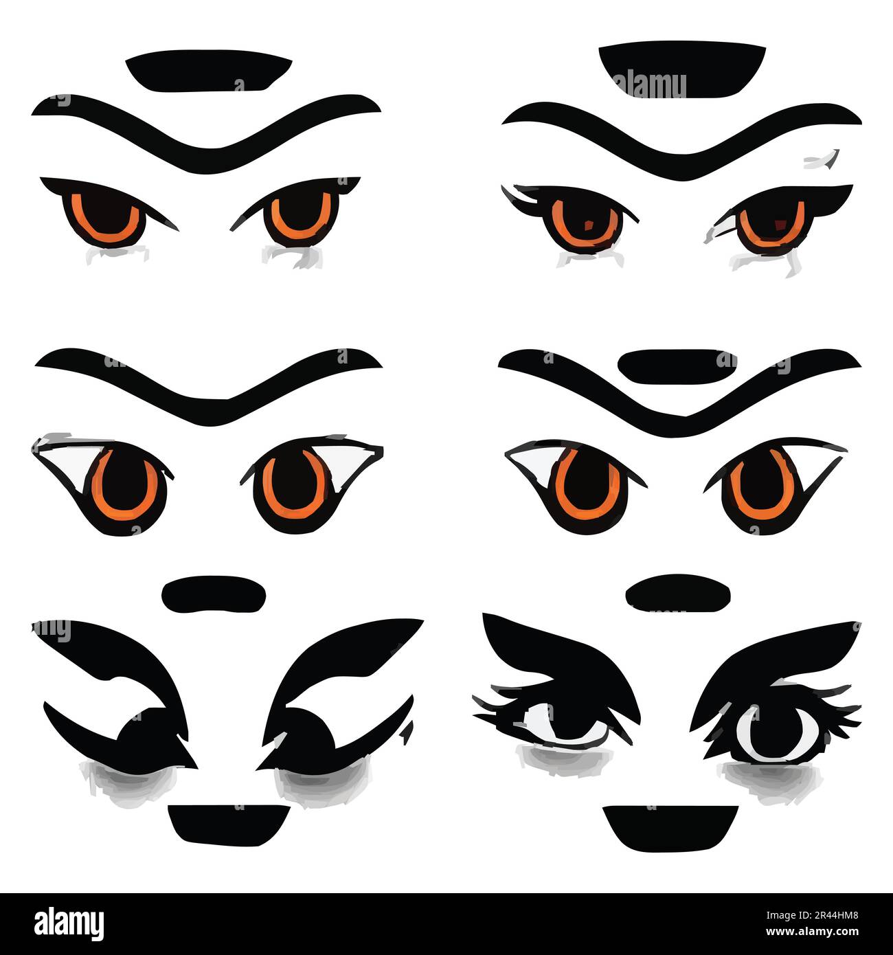 Set of eyes face expressions vector file Stock Vector Image & Art - Alamy