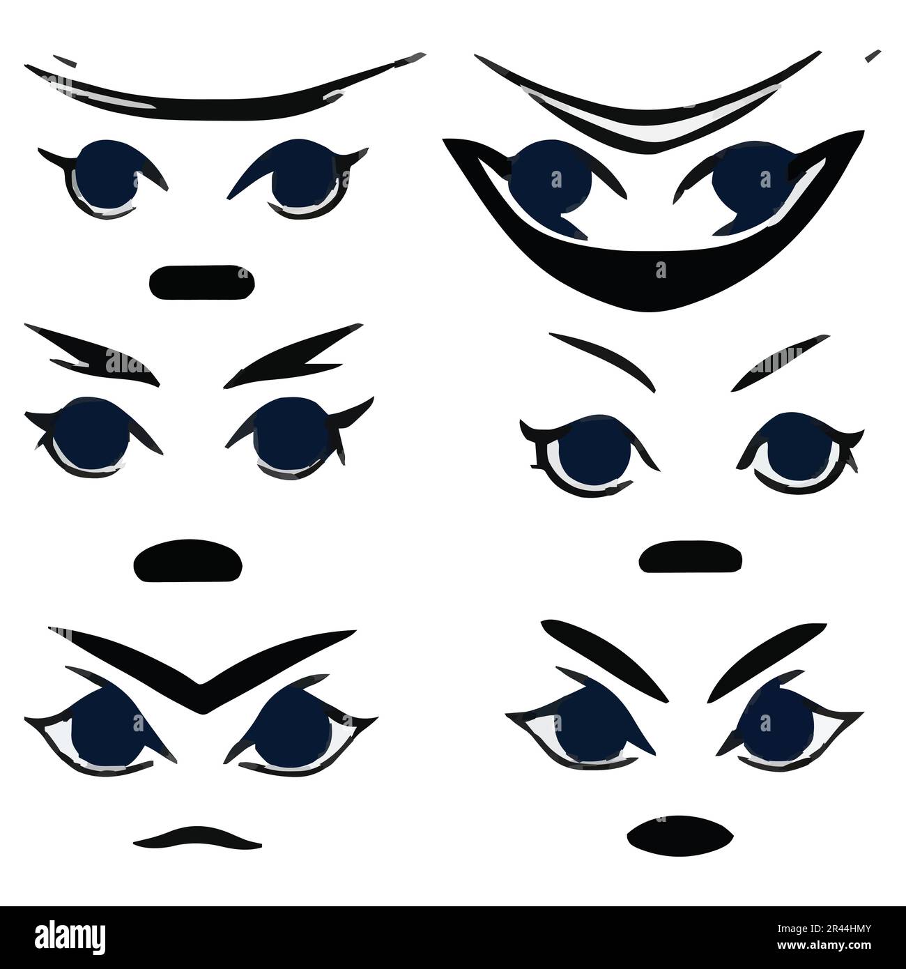 Set of eyes face expressions vector file Stock Vector Image & Art - Alamy