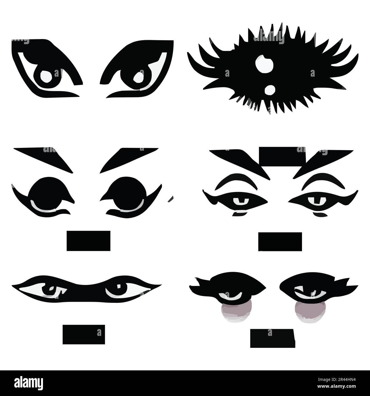 Set of eyes face expressions vector file Stock Vector Image & Art - Alamy