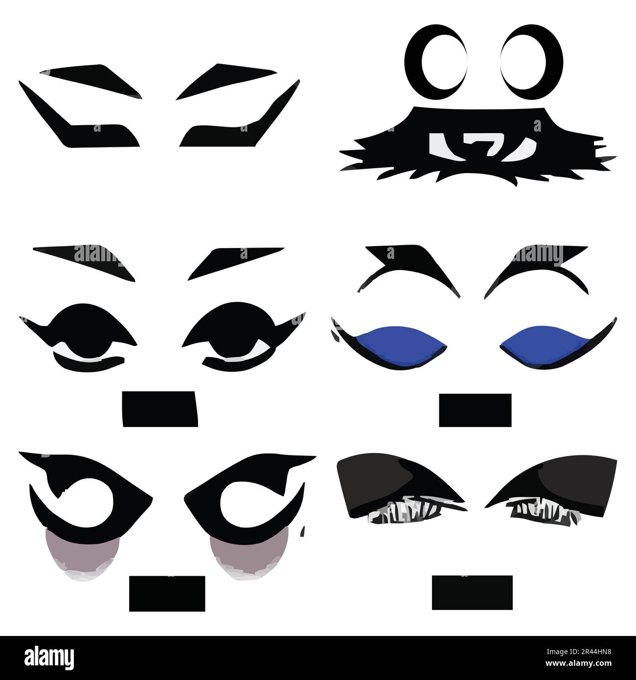Set of eyes face expressions vector file Stock Vector Image & Art - Alamy