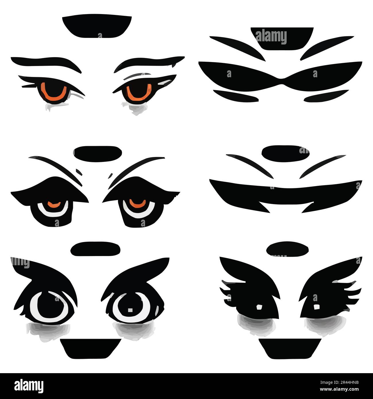Set of eyes face expressions vector file Stock Vector Image & Art - Alamy