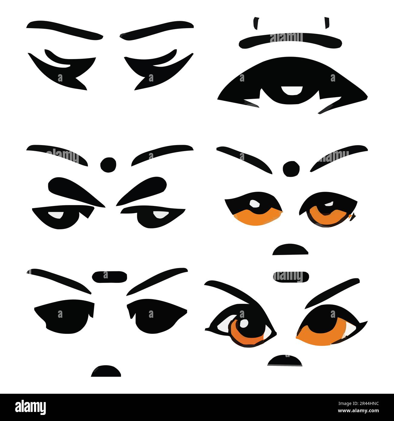 Set of eyes face expressions vector file Stock Vector Image & Art - Alamy