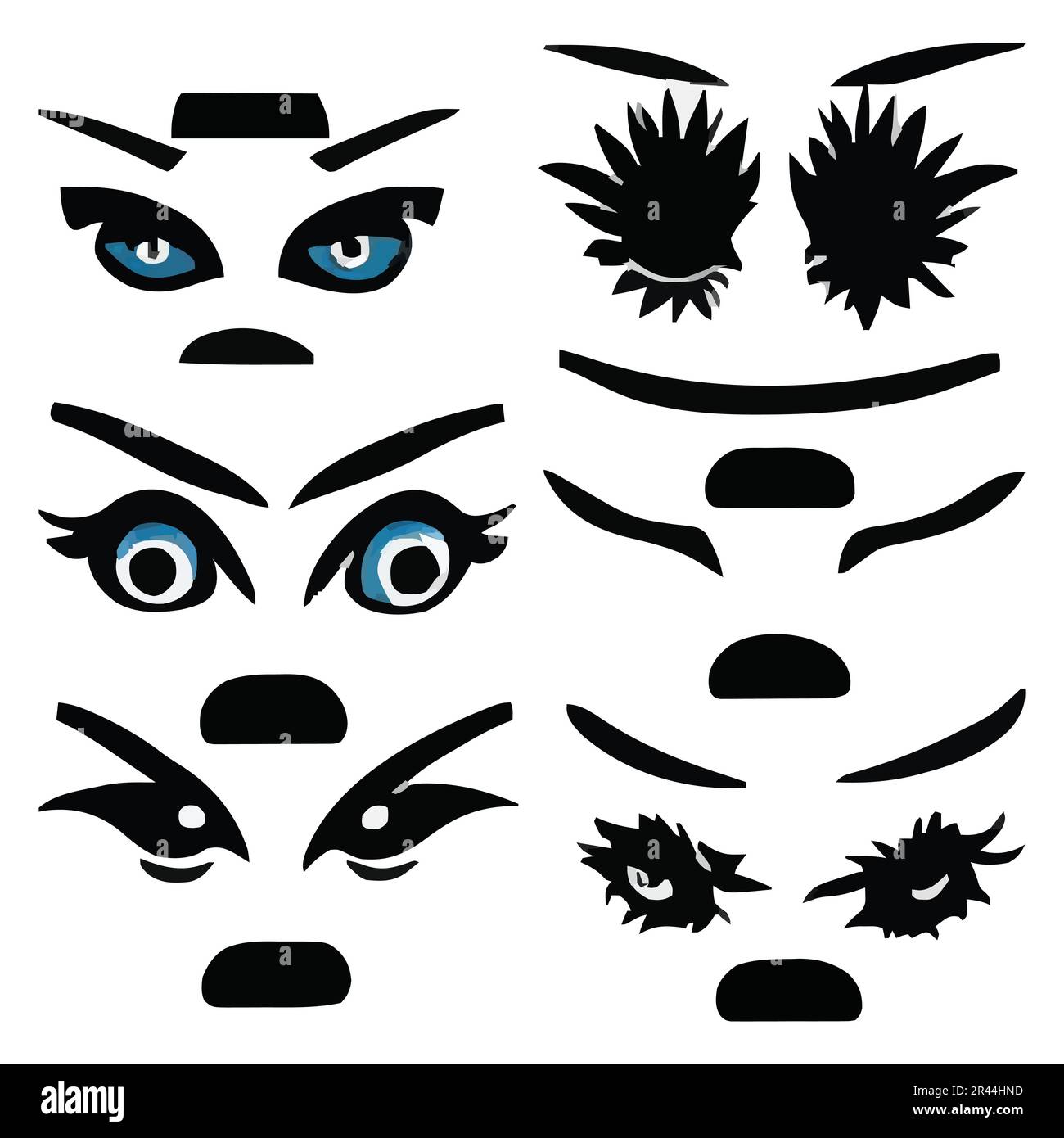 Set of eyes face expressions vector file Stock Vector Image & Art - Alamy
