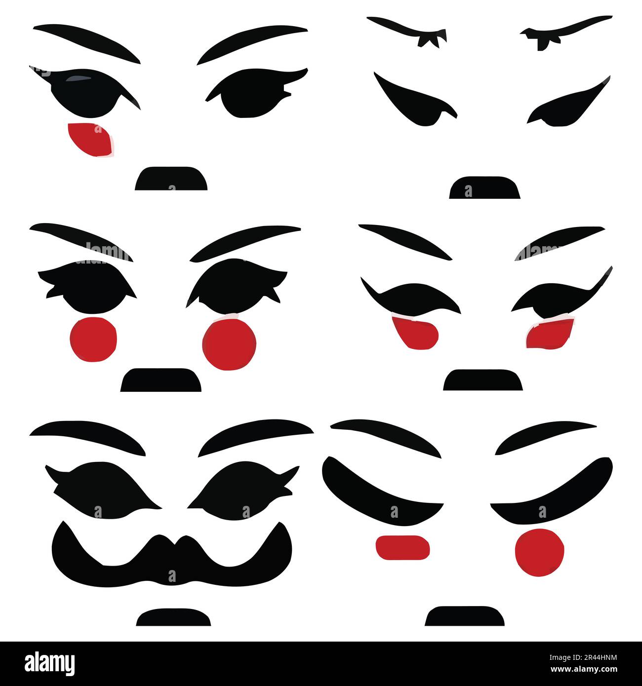 Set of eyes face expressions vector file Stock Vector Image & Art - Alamy