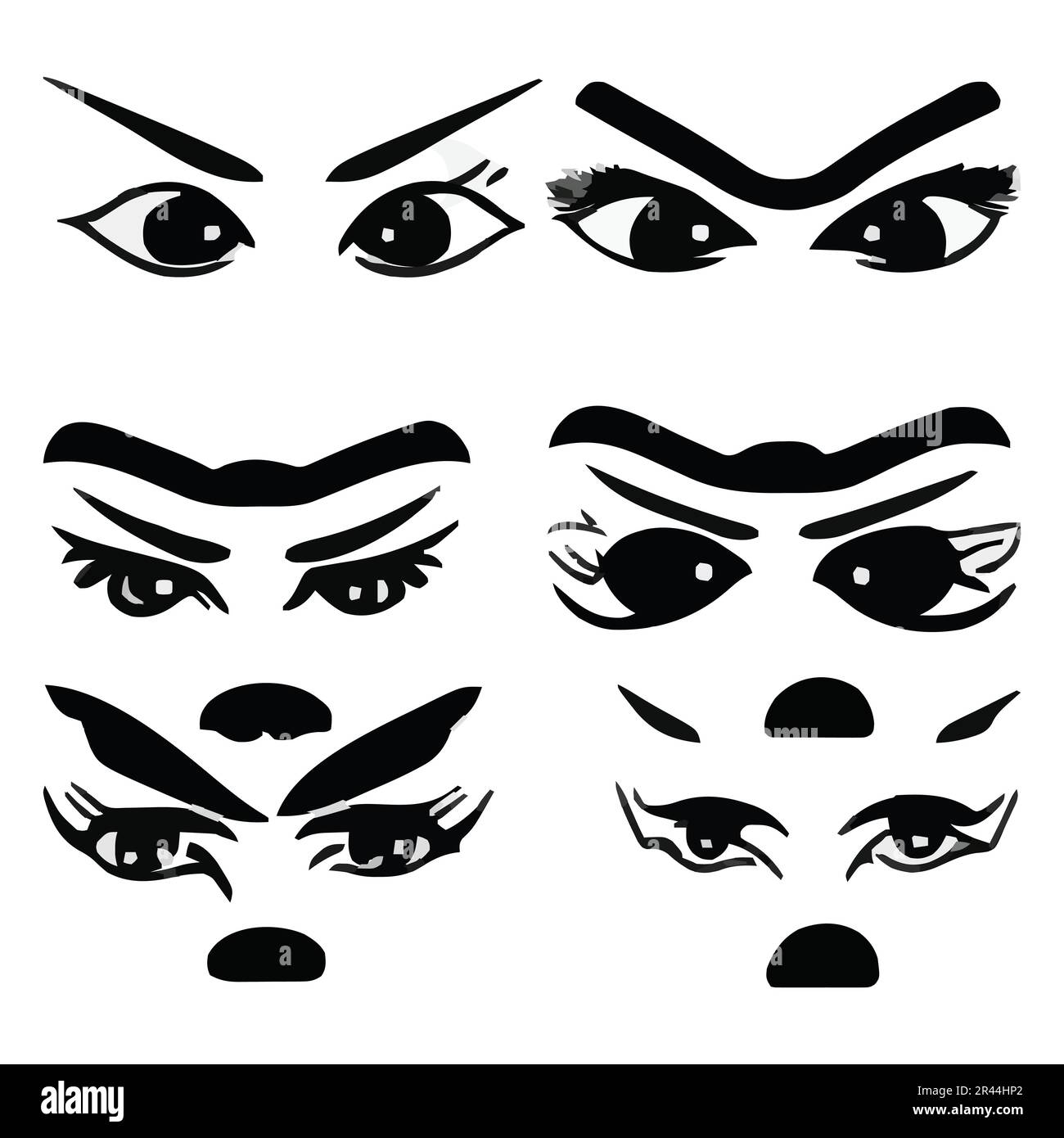 Set of eyes face expressions vector file Stock Vector Image & Art - Alamy