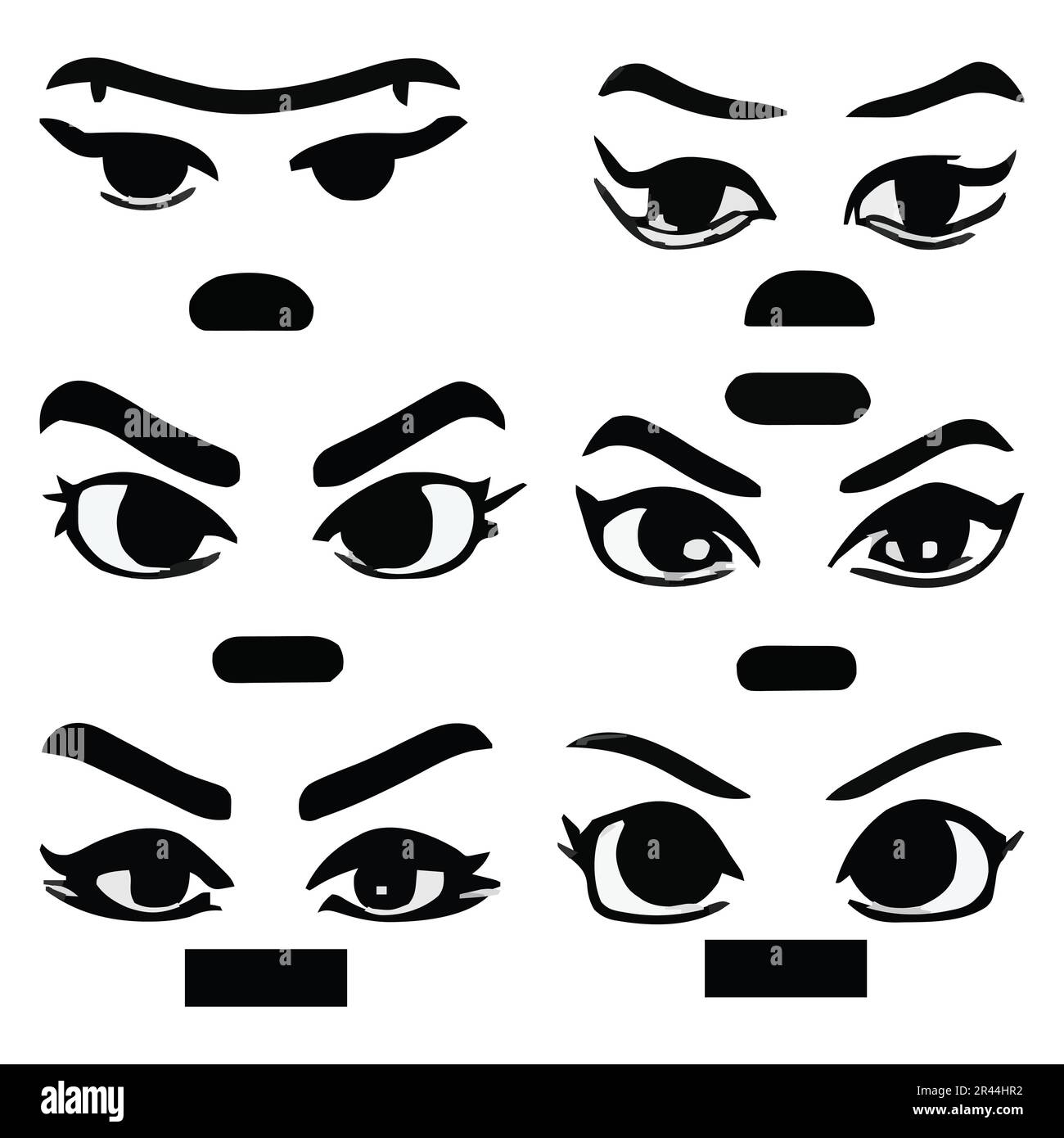 Set of eyes face expressions vector file Stock Vector Image & Art - Alamy