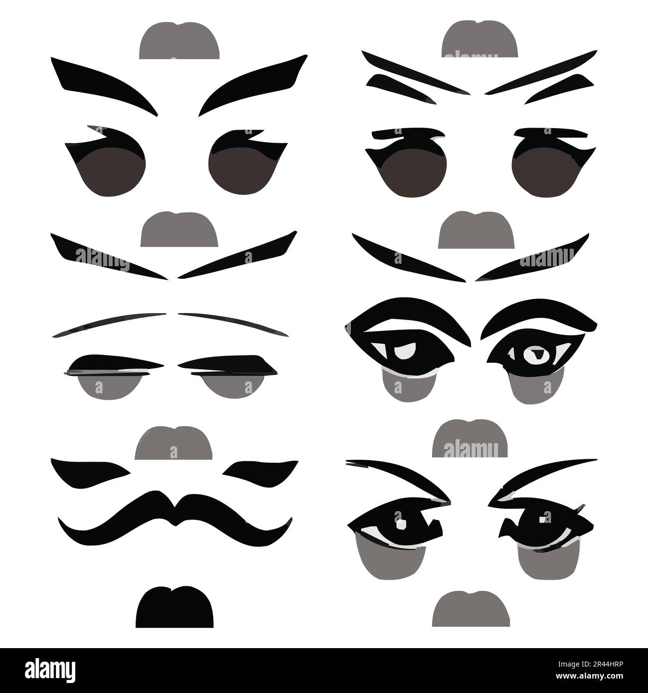 Set of eyes face expressions vector file Stock Vector Image & Art - Alamy