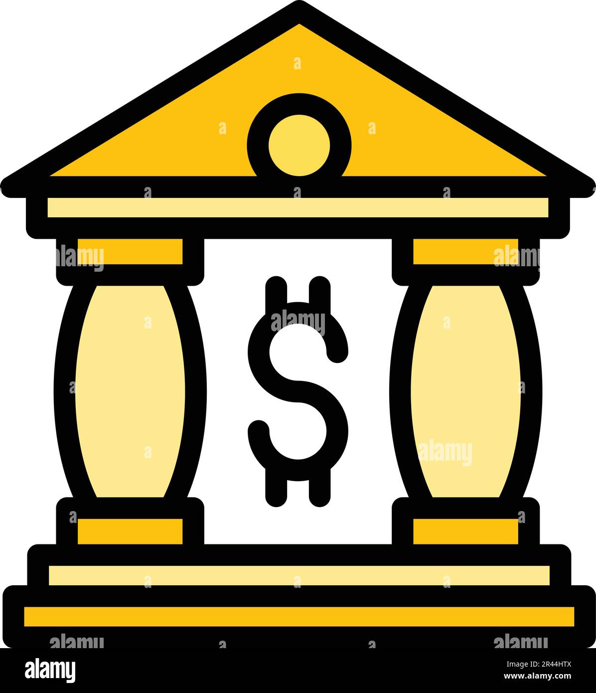 Dollar themple icon. Outline Dollar themple vector icon for web design ...