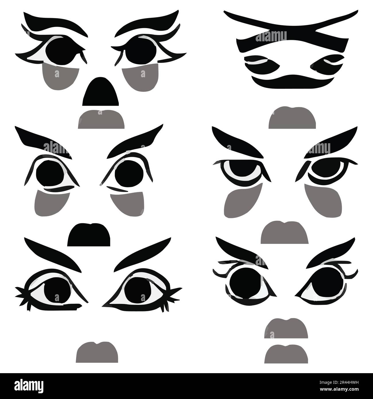 Set of eyes face expressions vector file Stock Vector Image & Art - Alamy