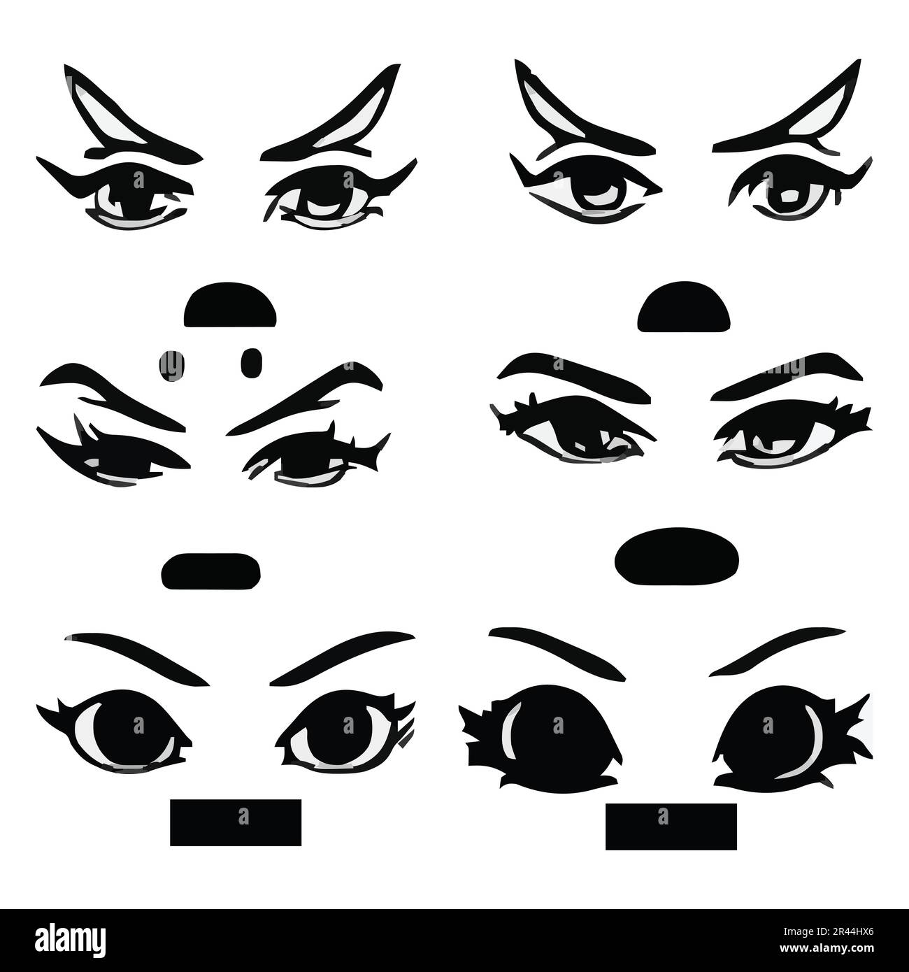 Set of eyes face expressions vector file Stock Vector Image & Art - Alamy