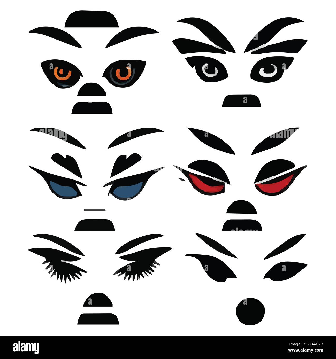 Set of eyes face expressions vector file Stock Vector Image & Art - Alamy