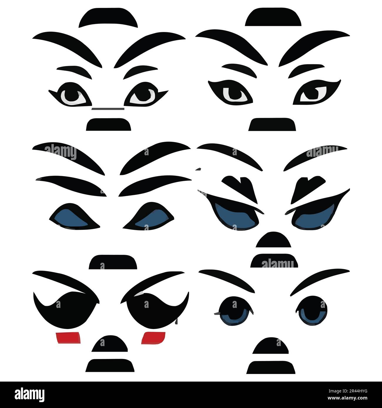 Set of eyes face expressions vector file Stock Vector Image & Art - Alamy