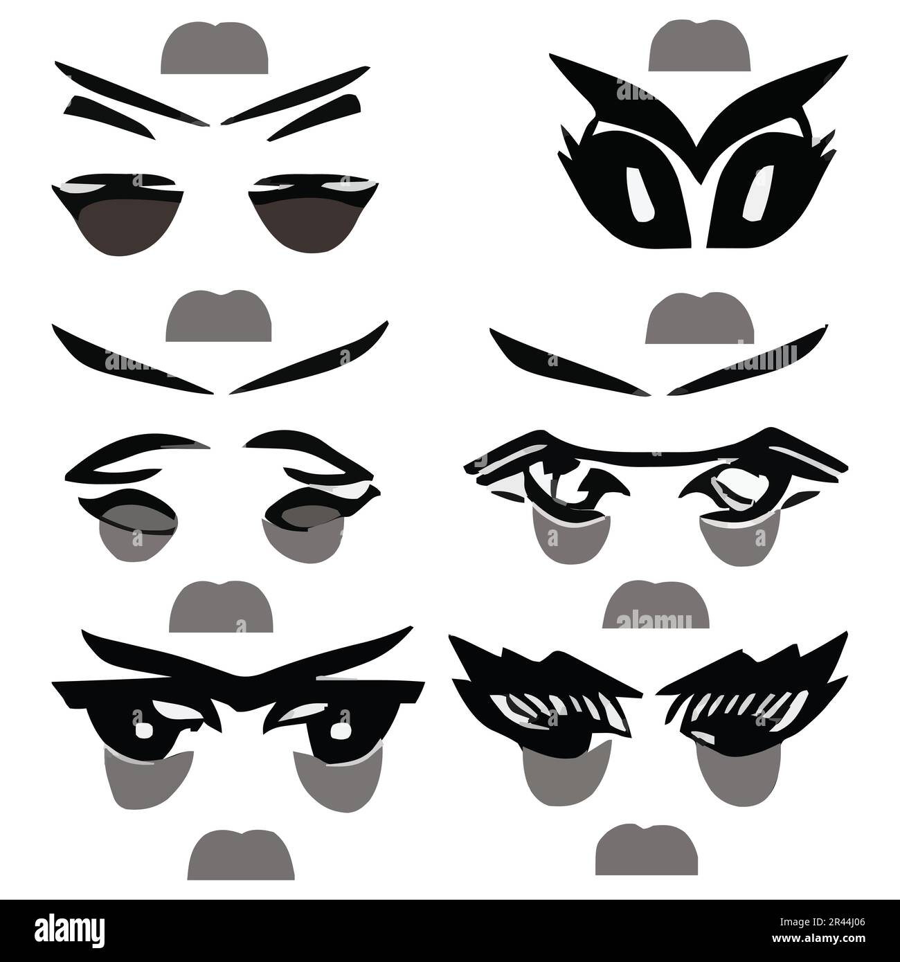 Set of eyes face expressions vector file Stock Vector Image & Art - Alamy