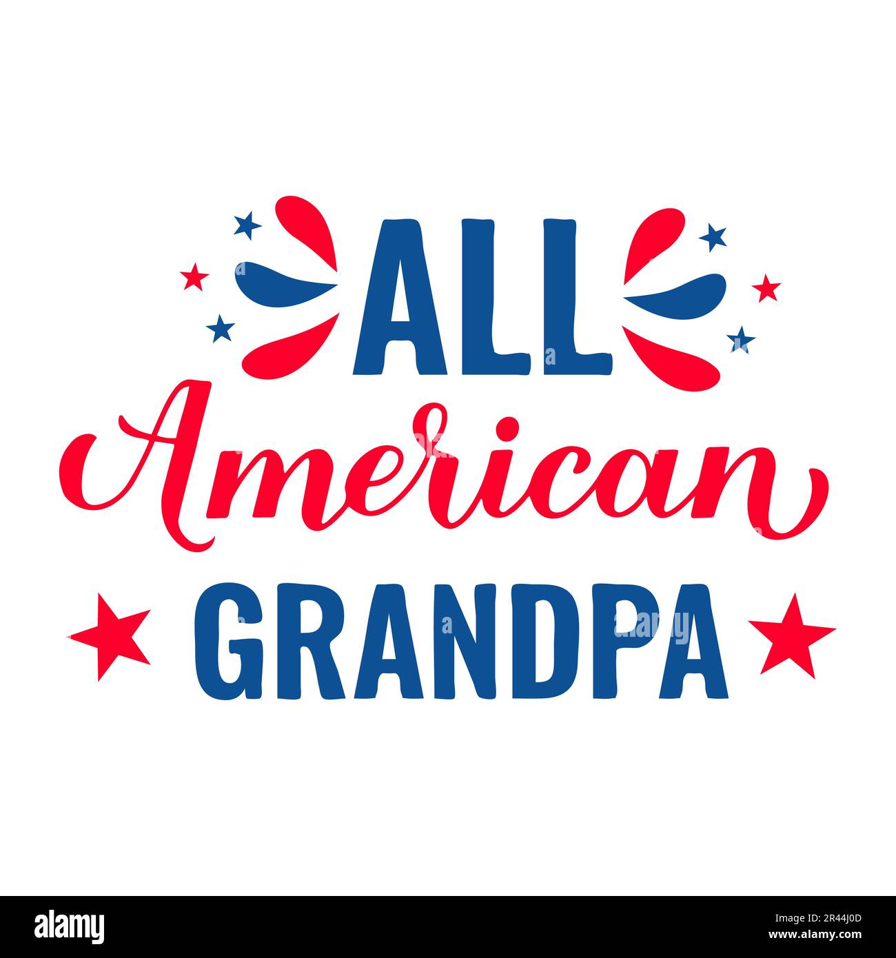 All American Grandpa lettering. Fourth of July quote. USA Patriotic ...