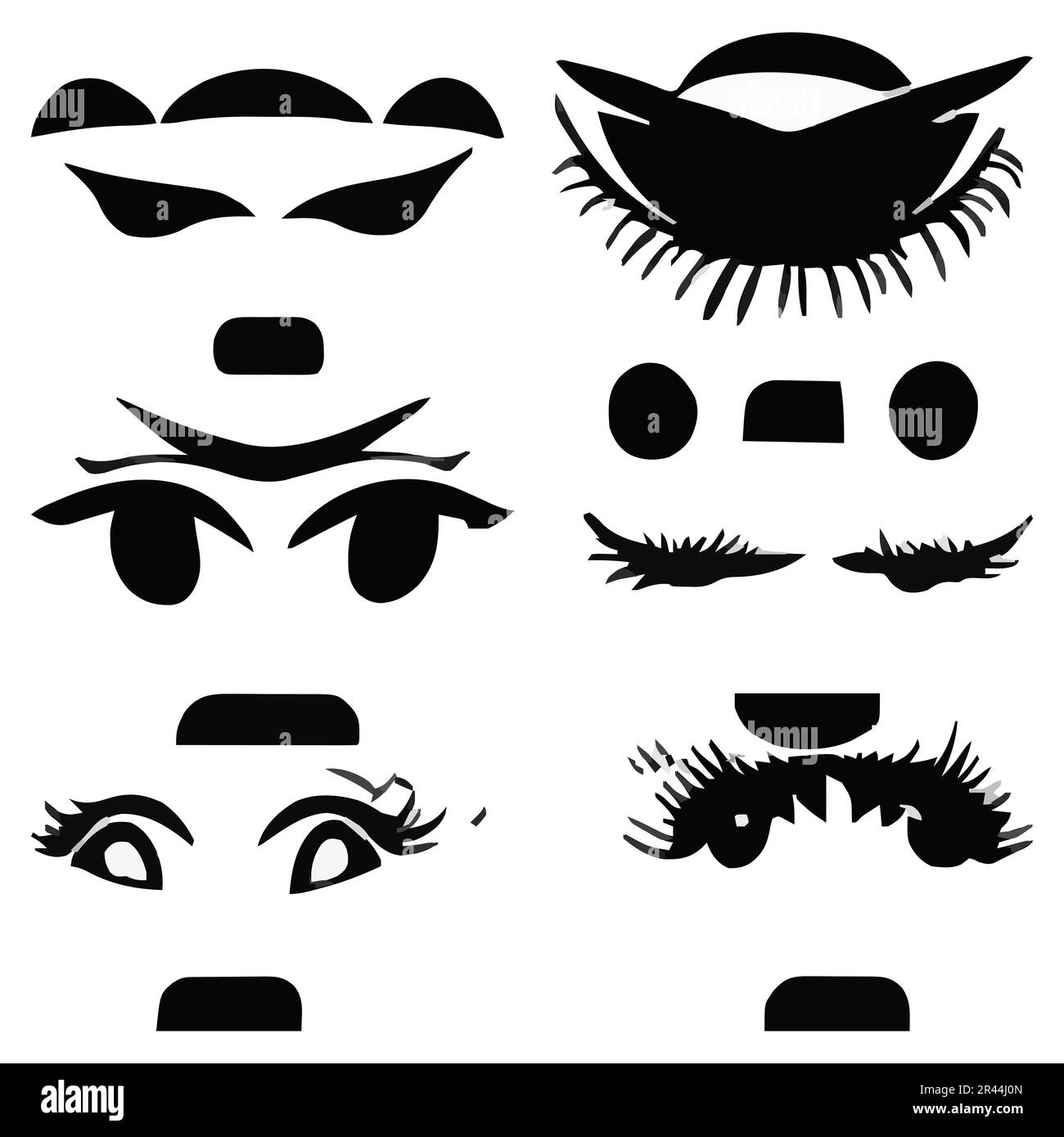 Set of eyes face expressions vector file Stock Vector Image & Art - Alamy