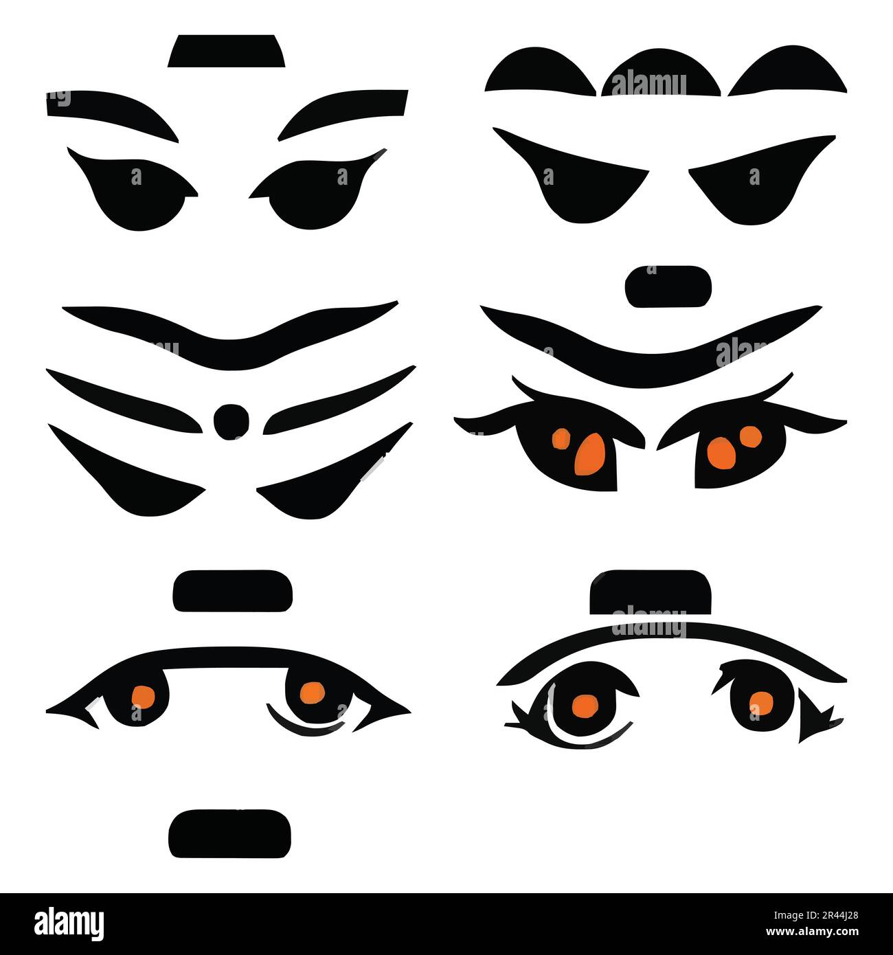 Set of eyes face expressions vector file Stock Vector Image & Art - Alamy