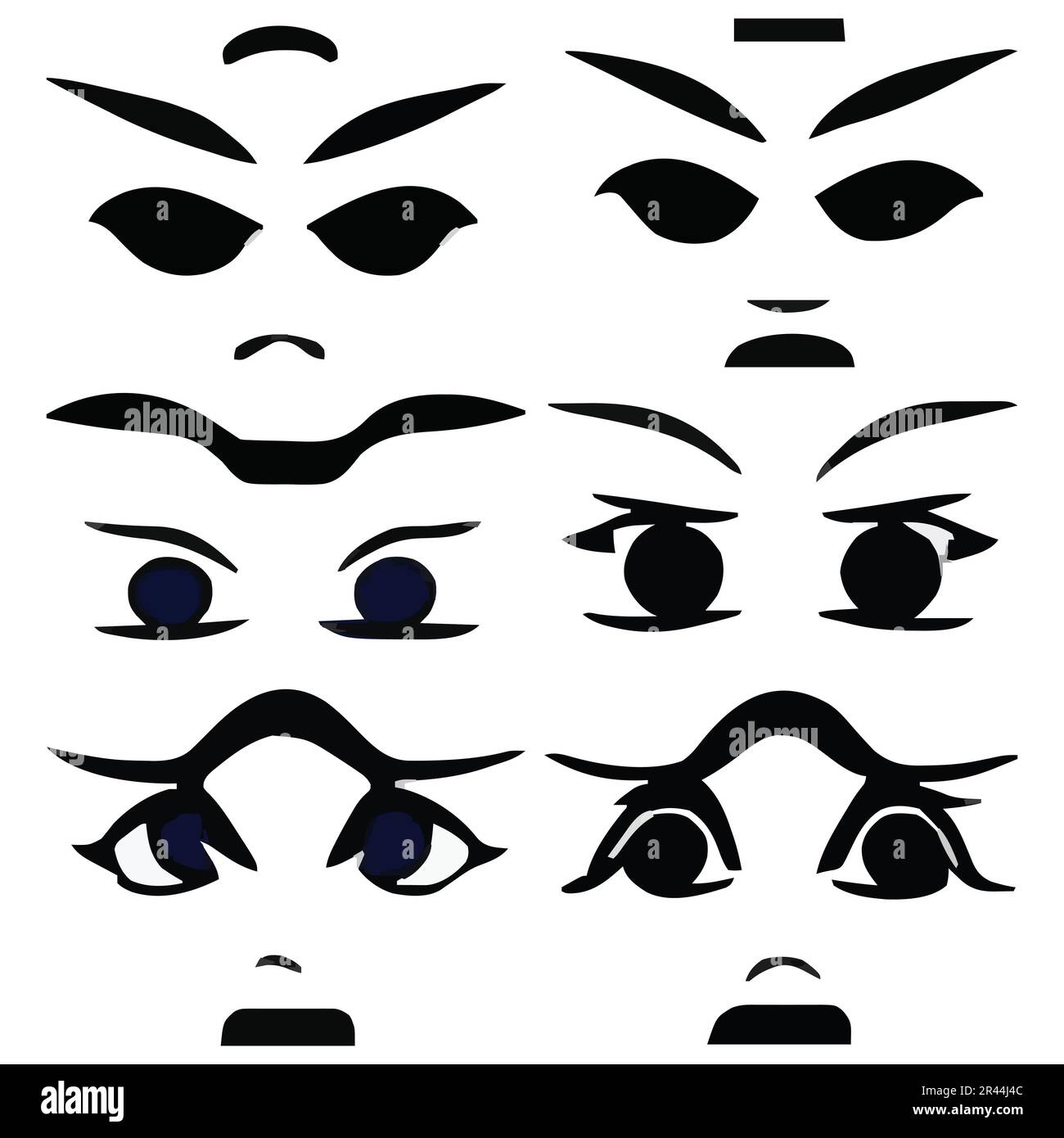 Set of eyes face expressions vector file Stock Vector Image & Art - Alamy