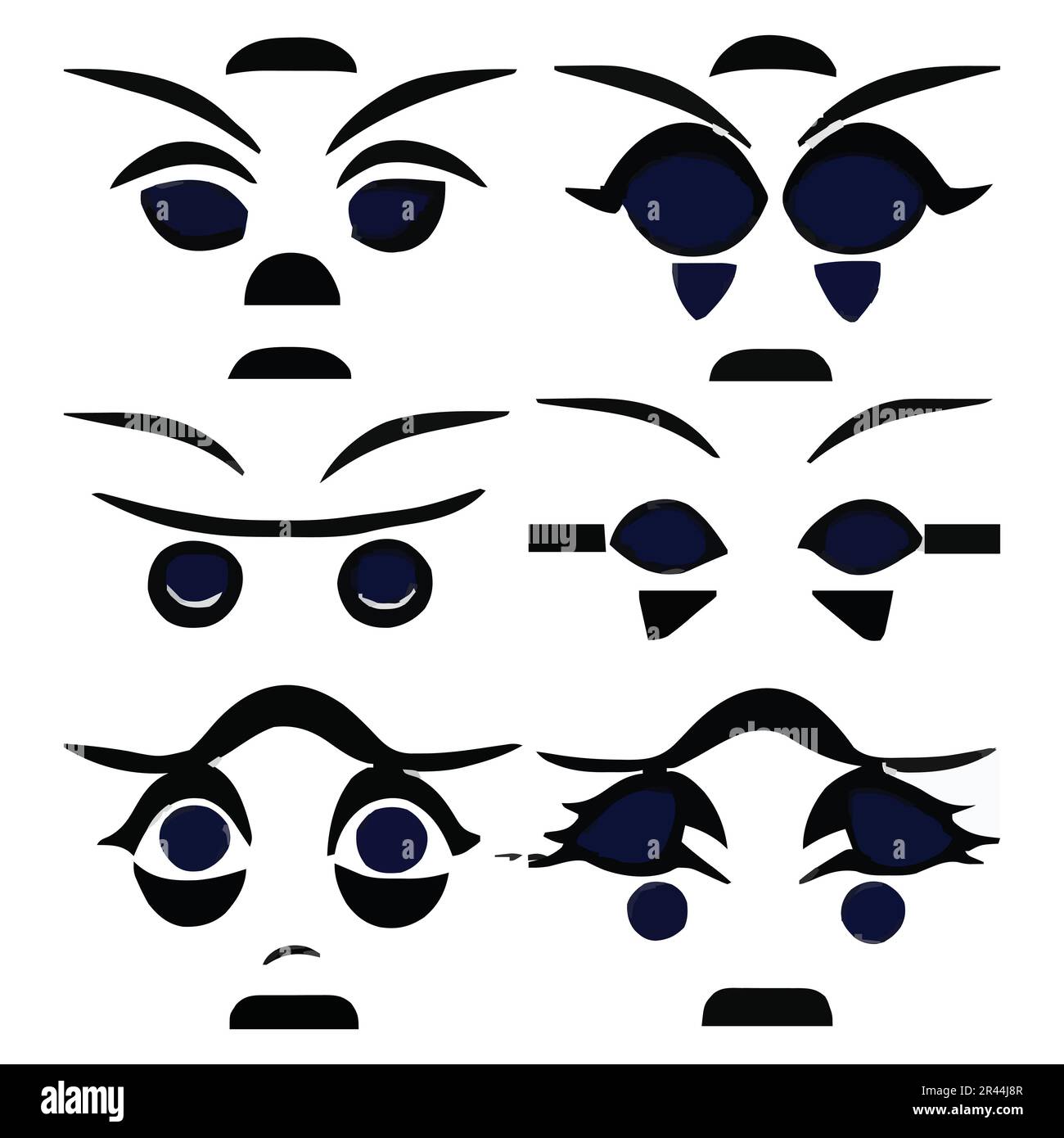 Set of eyes face expressions vector file Stock Vector Image & Art - Alamy