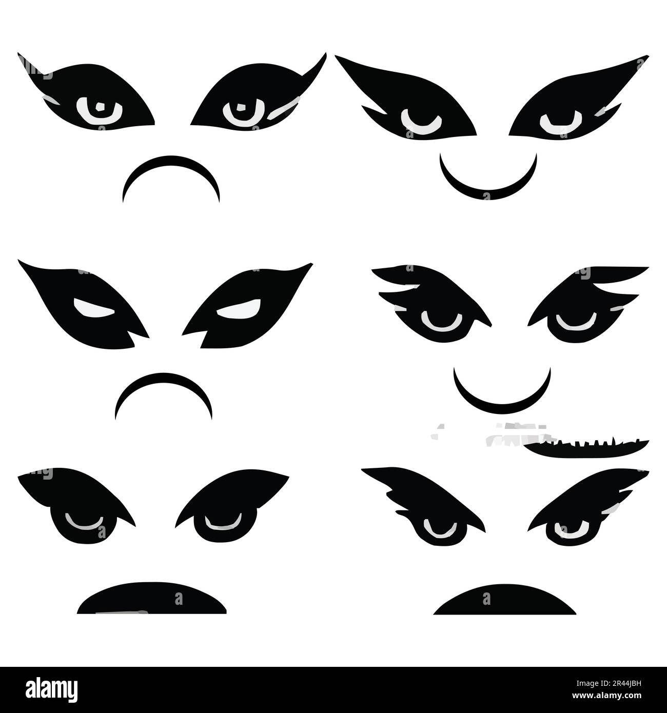 Set of eyes face expressions vector file Stock Vector Image & Art - Alamy