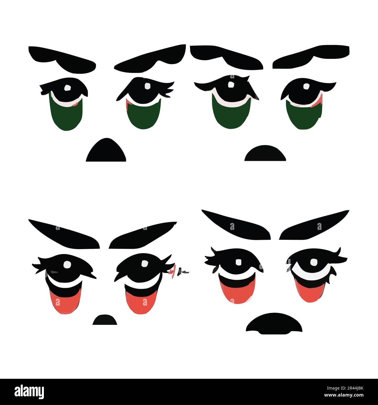 Set of eyes face expressions vector file Stock Vector Image & Art - Alamy