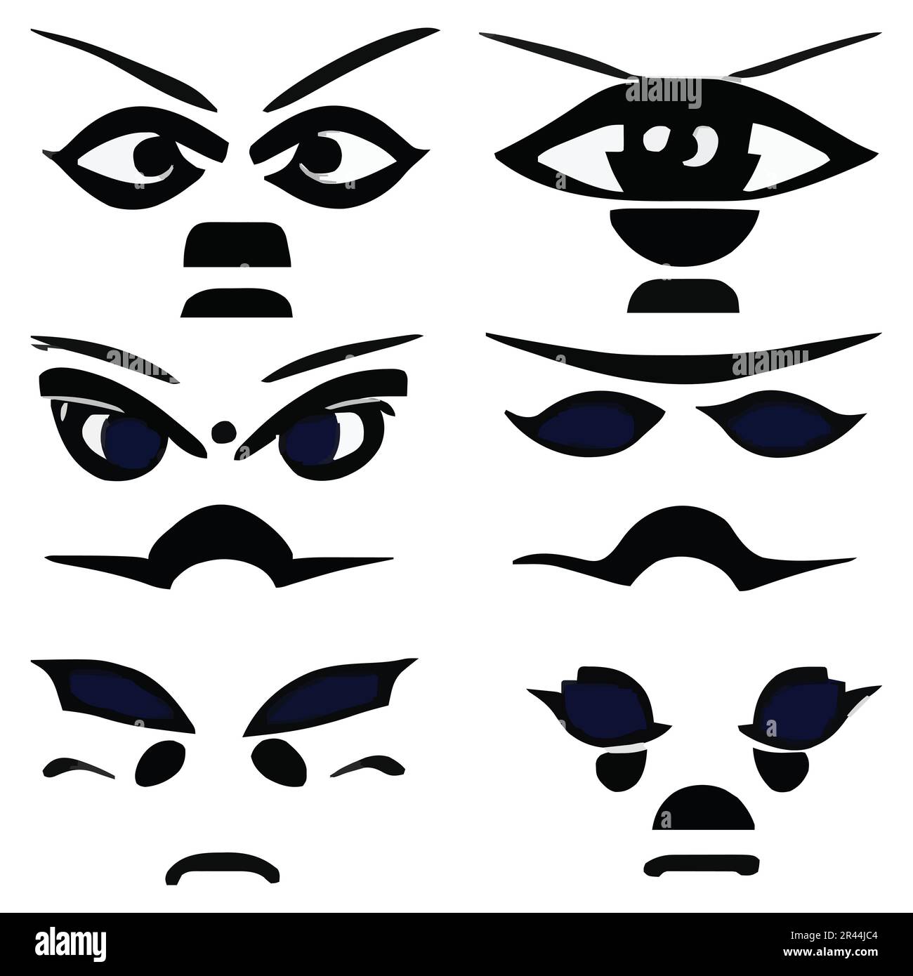 Set of eyes face expressions vector file Stock Vector Image & Art - Alamy