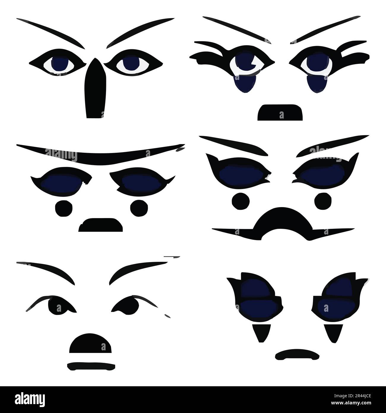 Set of eyes face expressions vector file Stock Vector Image & Art - Alamy