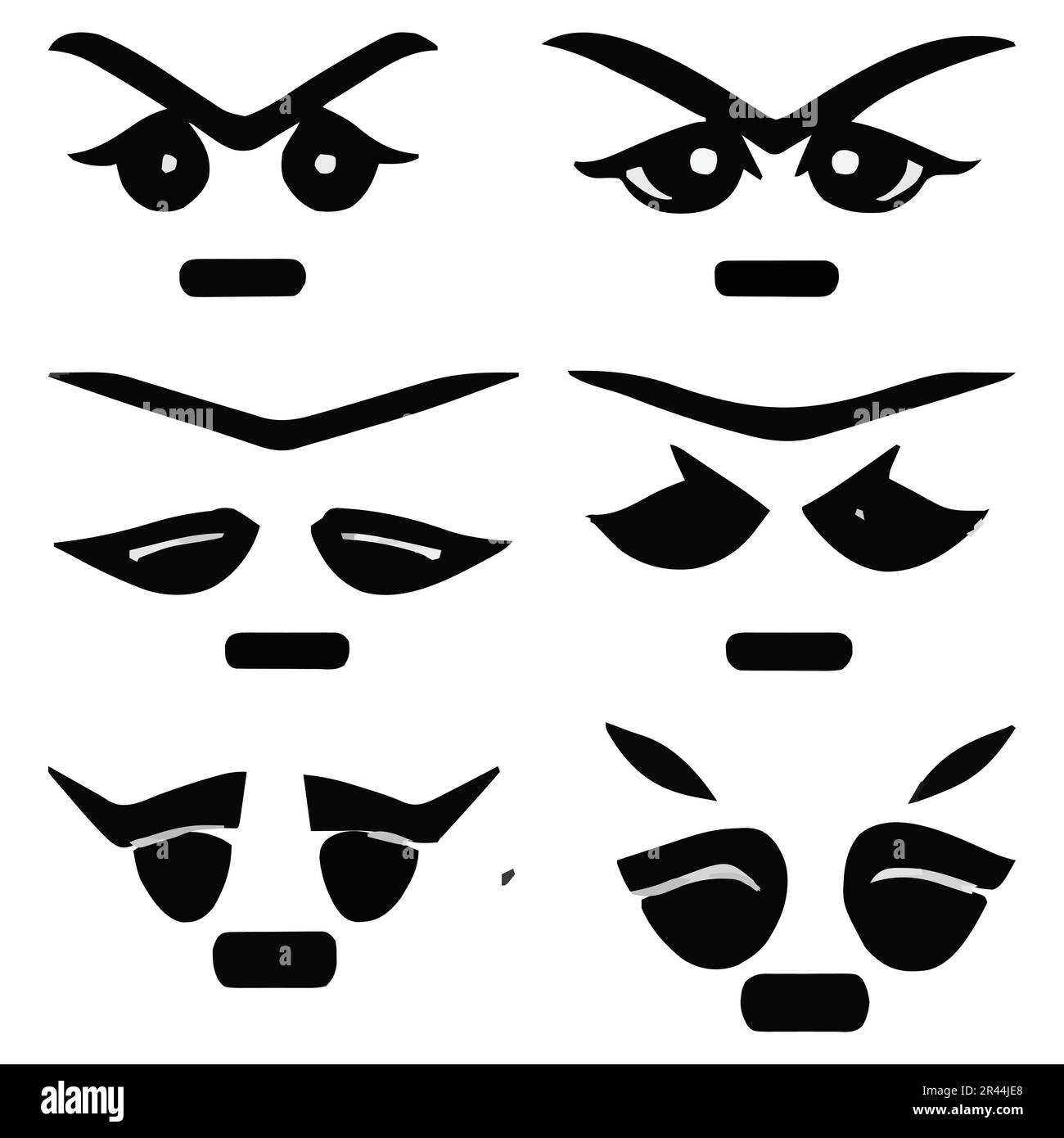 Set of eyes face expressions vector file Stock Vector Image & Art - Alamy