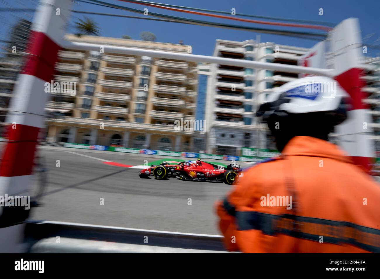 Ferrari driver Carlos Sainz of Spain steers his car during the Formula ...